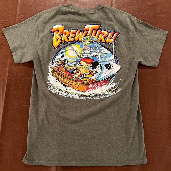 Gildan | Shirts | Brew Thru Outer Banks Beer Shirt Size Small | Poshmark